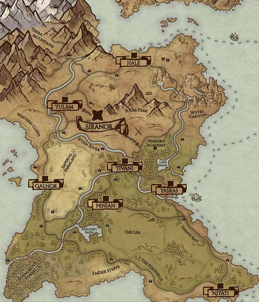 World Map - Encia Trilogy